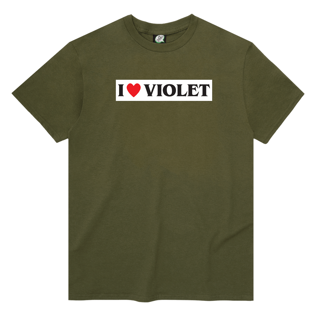 I Love Violet T-Shirt - Army Green – VIOLET