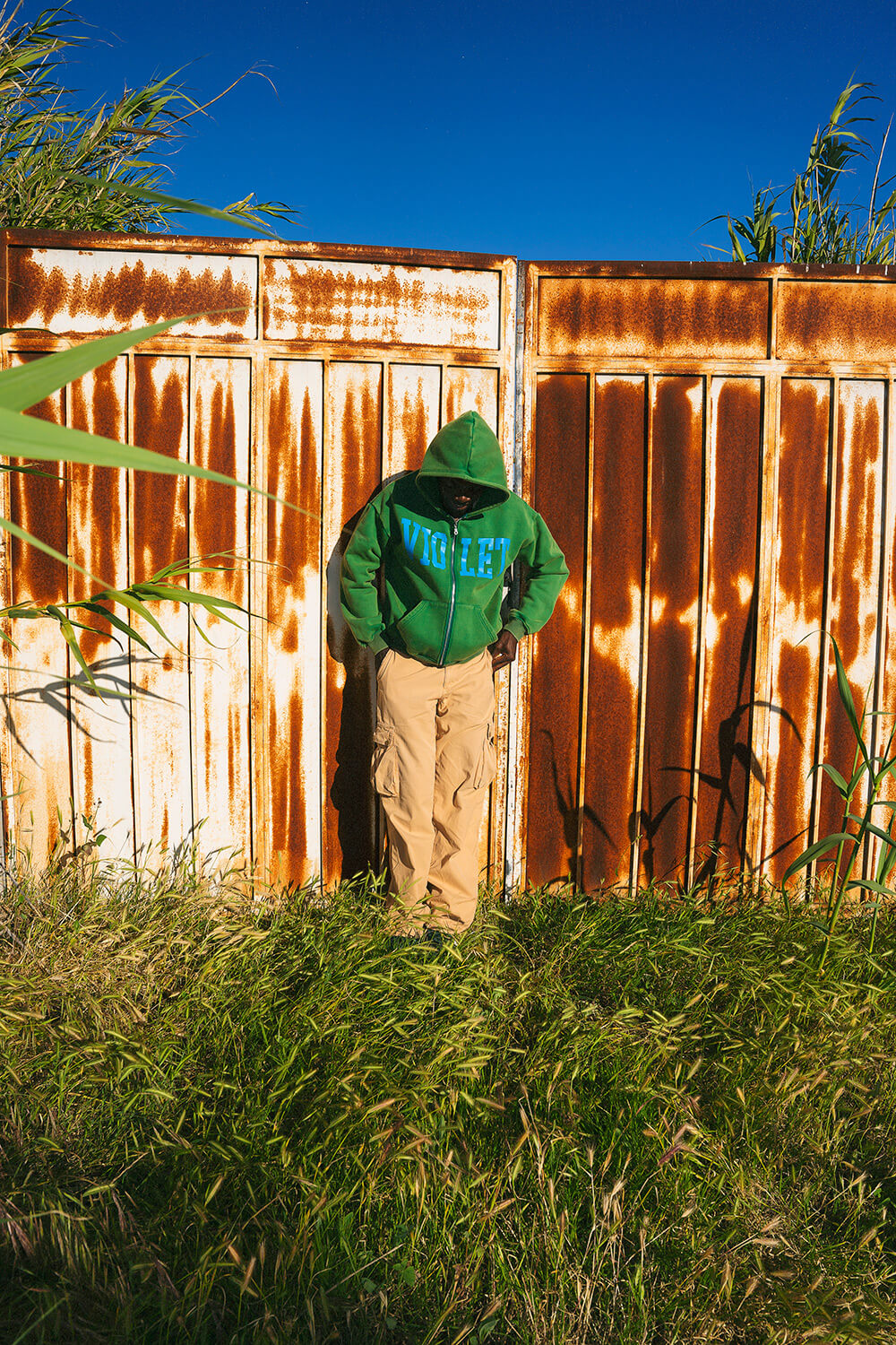 VIOLET x David Enth Zip Hoodie - Brown